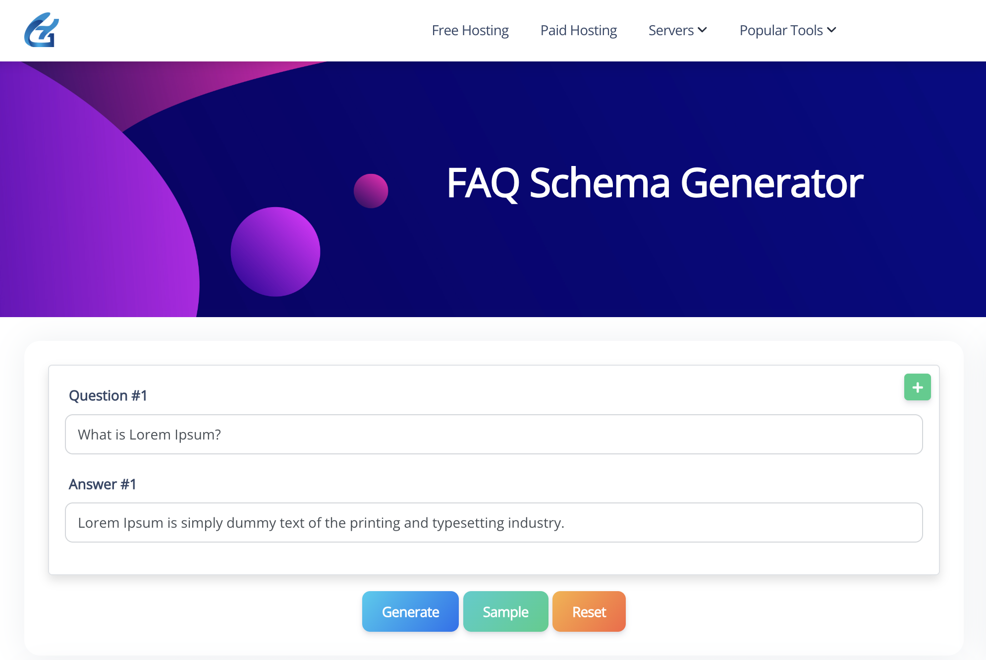 Free FAQ Schema Generator | Get Rich Snippets - Tools